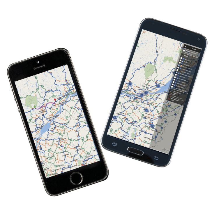 New Interactive Snowmobile Trail Map and Info App : iMotoneige, The ...